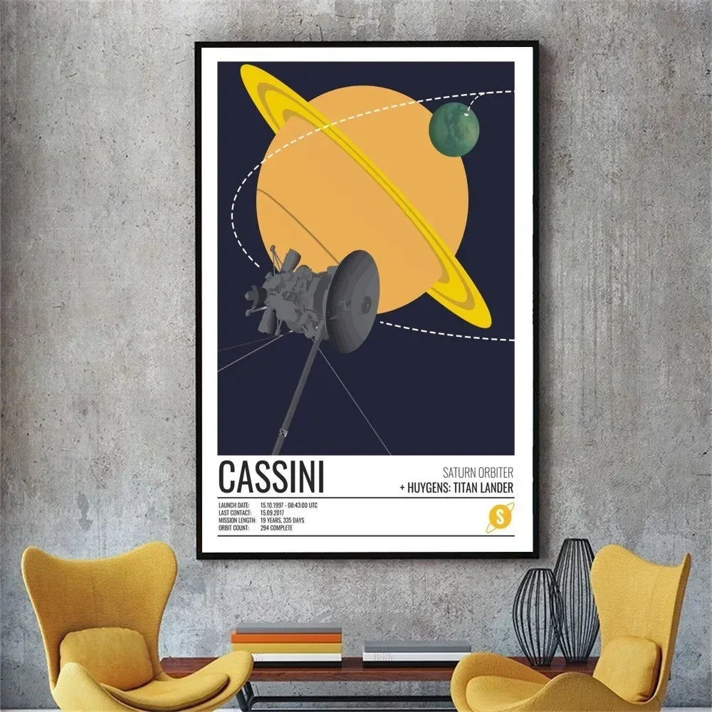 Poster Mission Cassini-Huygens & Espace Stellaire
